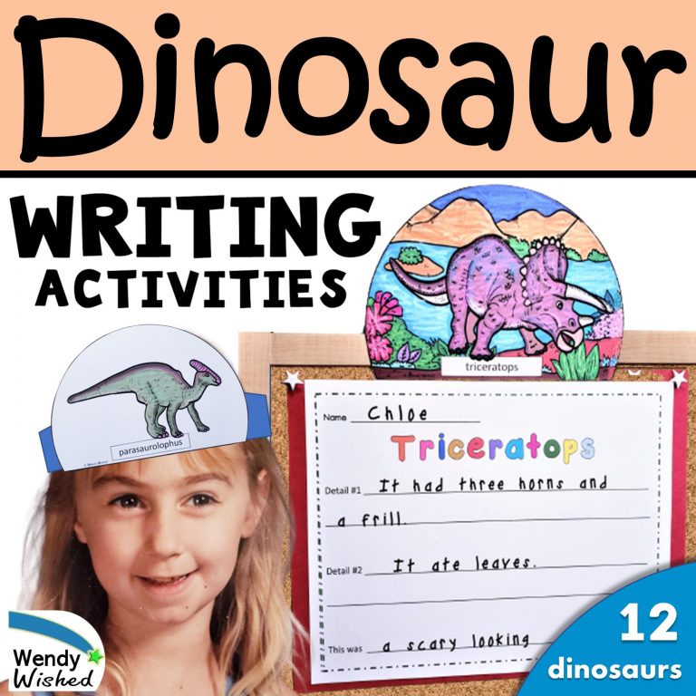 Dinosaur Research and Report Writing Activities with Headband Crafts ...