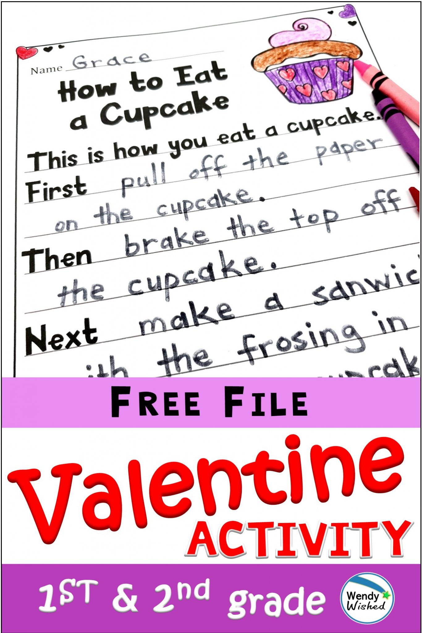 Valentine's Day Activities for 1st & 2nd Grade - Wendy Wished Blog